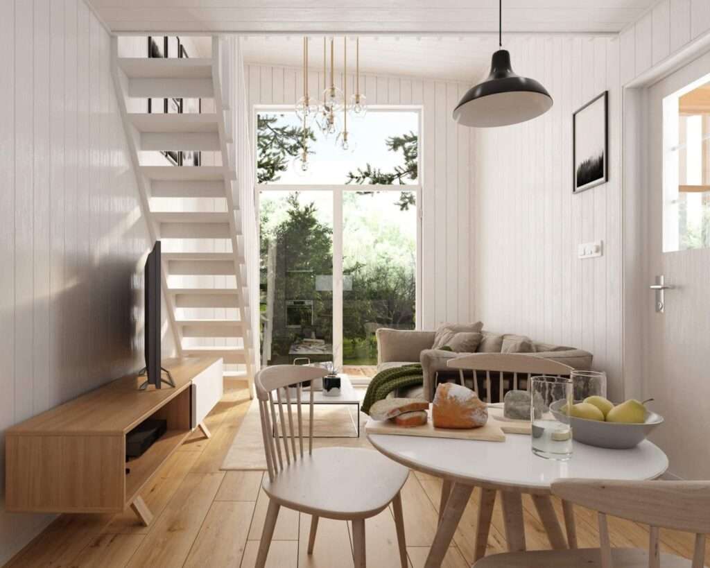 Beautiful Design Tiny House İn White Color - Life Tiny House