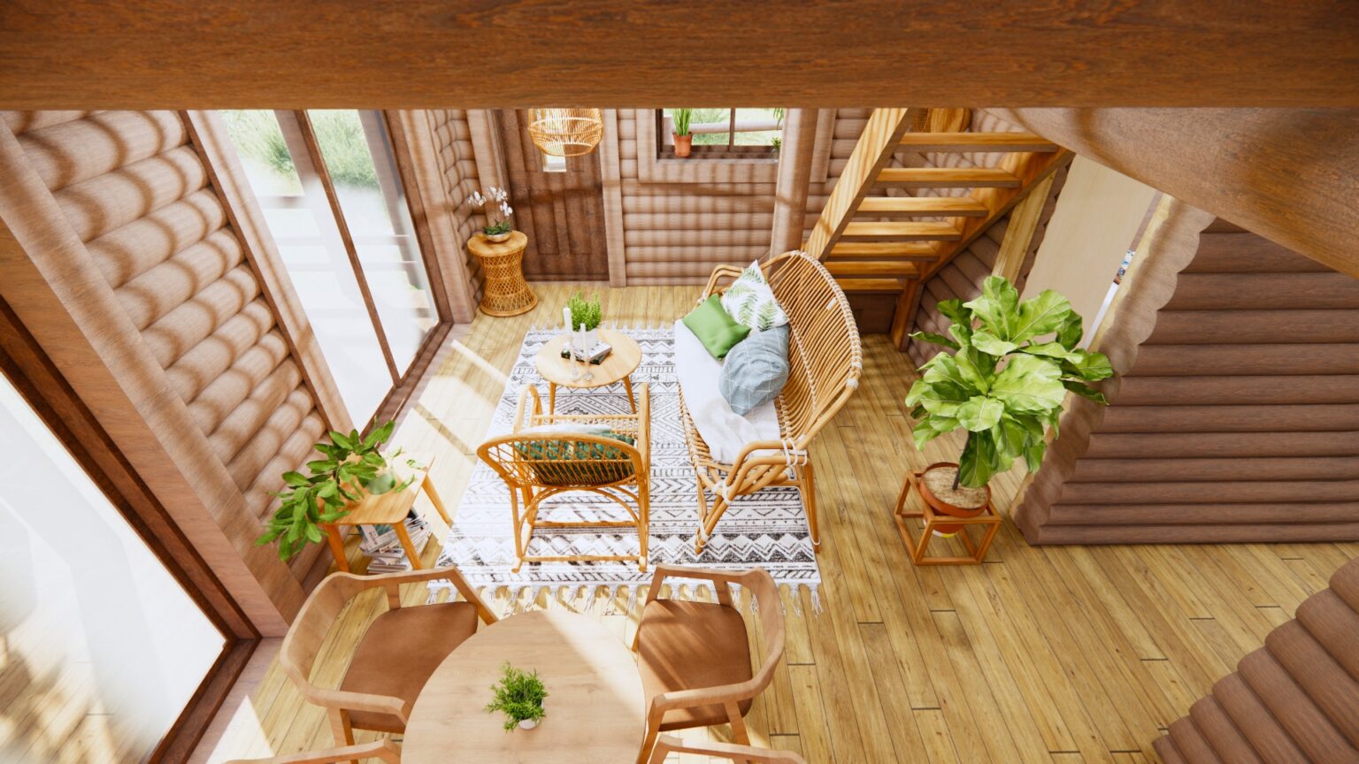Rustic Two-Storey Tiny House Design - Life Tiny House