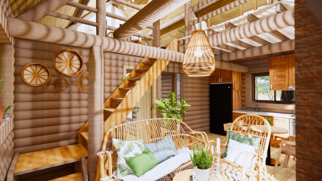 Rustic Two-Storey Tiny House Design - Life Tiny House