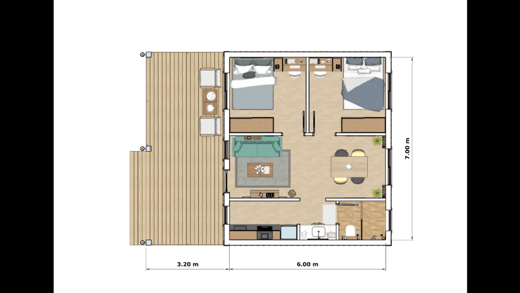 Cute 42 Sqm Tiny House Design - Life Tiny House