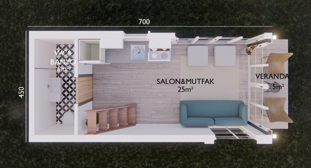 Simple Living Sample House 42 sqft - Life Tiny House
