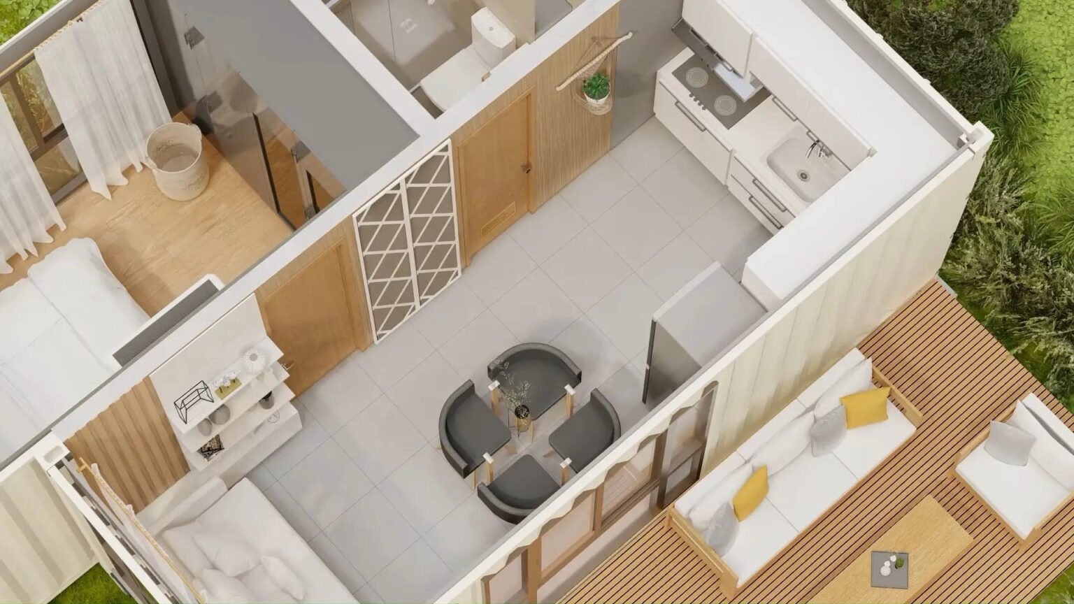 Stylish 35 Sqm Container House Design - Life Tiny House