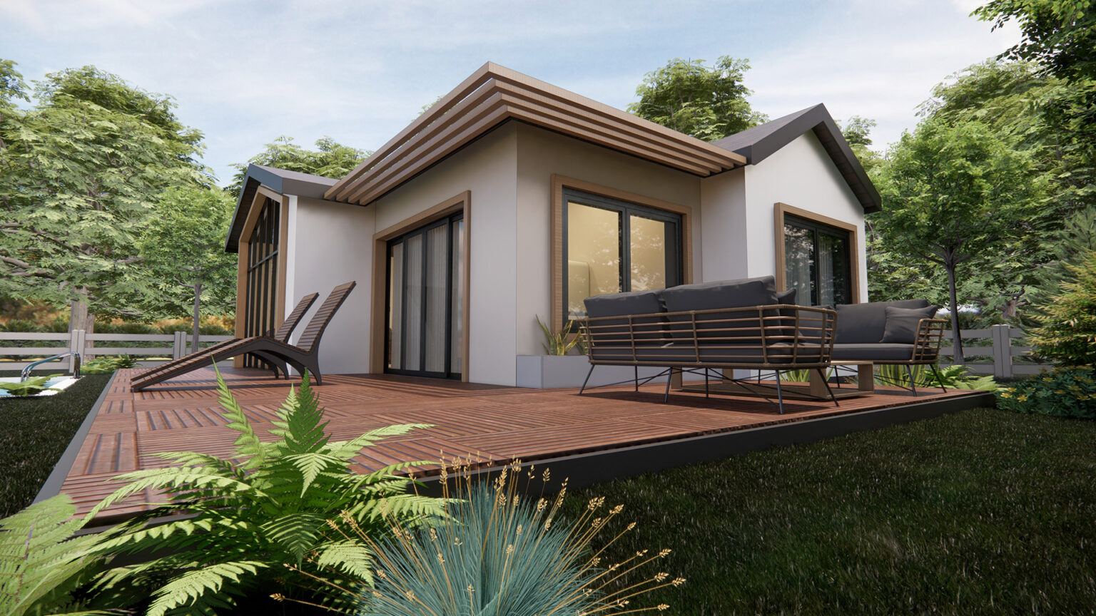 Tiny House Project With 92 m2 Pool - Life Tiny House