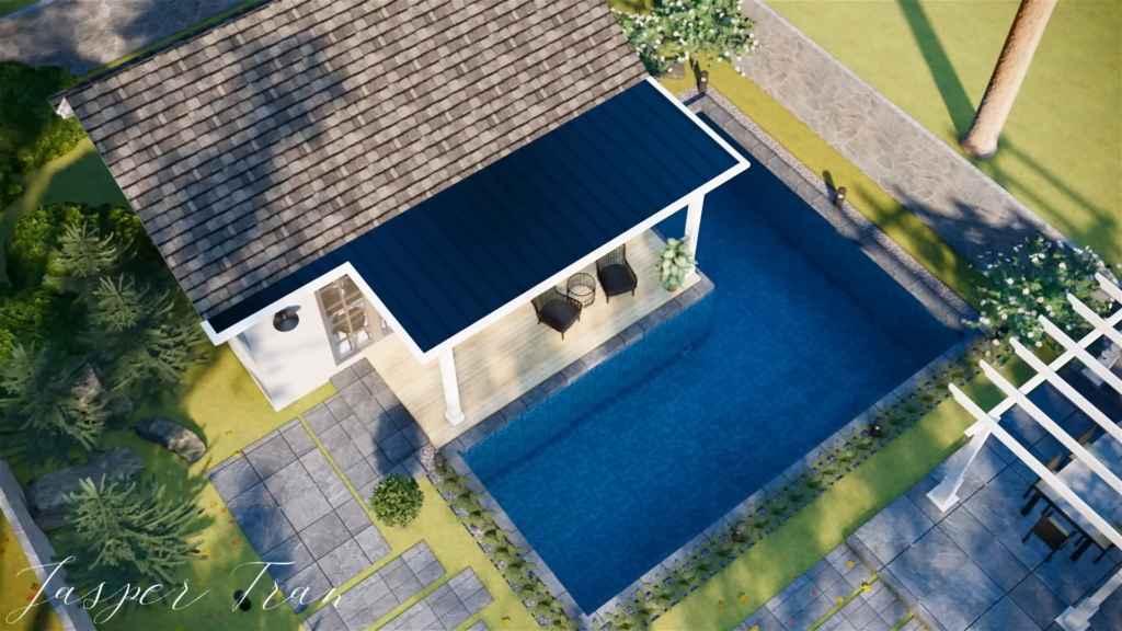 Tiny House Design Idea With Beautiful Pool - Life Tiny House