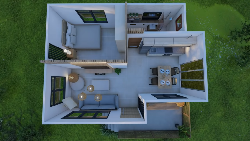 60 Sqm Very Beautiful Tiny House Idea - Life Tiny House