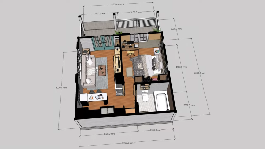Free Tiny House Design Example - Life Tiny House