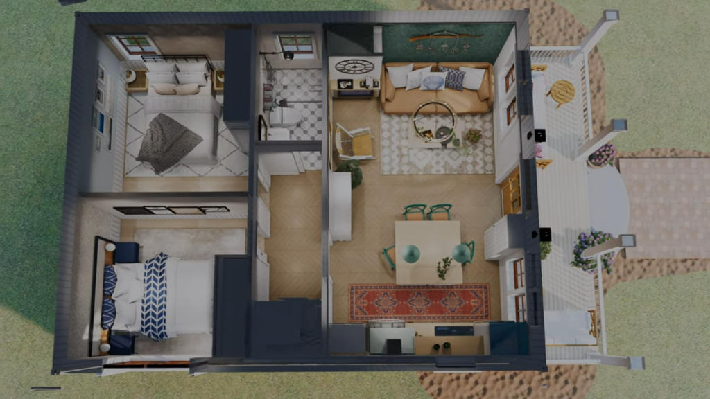 Perfectly Designed Two Bedroom Tiny House - Life Tiny House