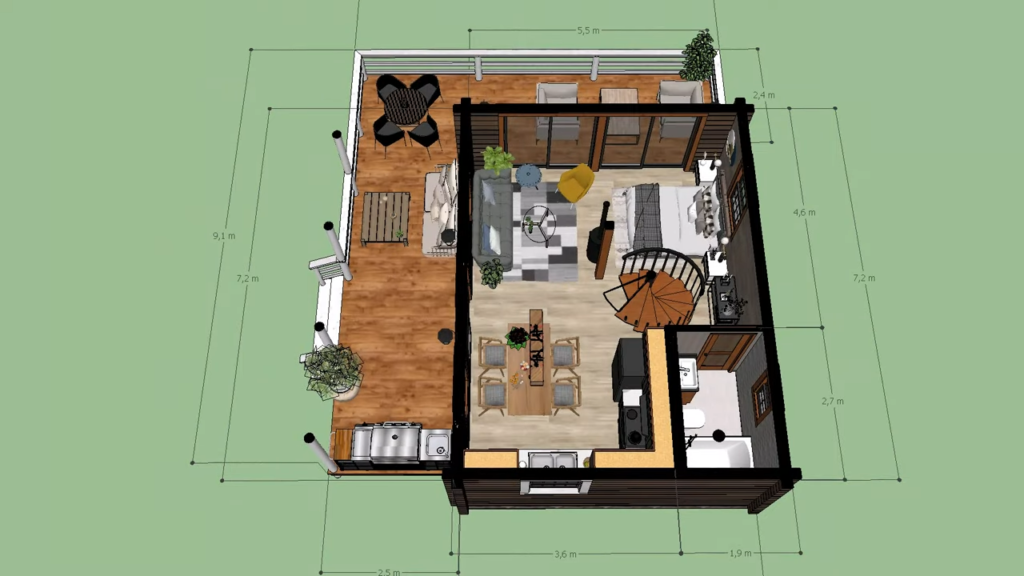 Gorgeous Wooden Tiny House Design 5x7 m - Life Tiny House