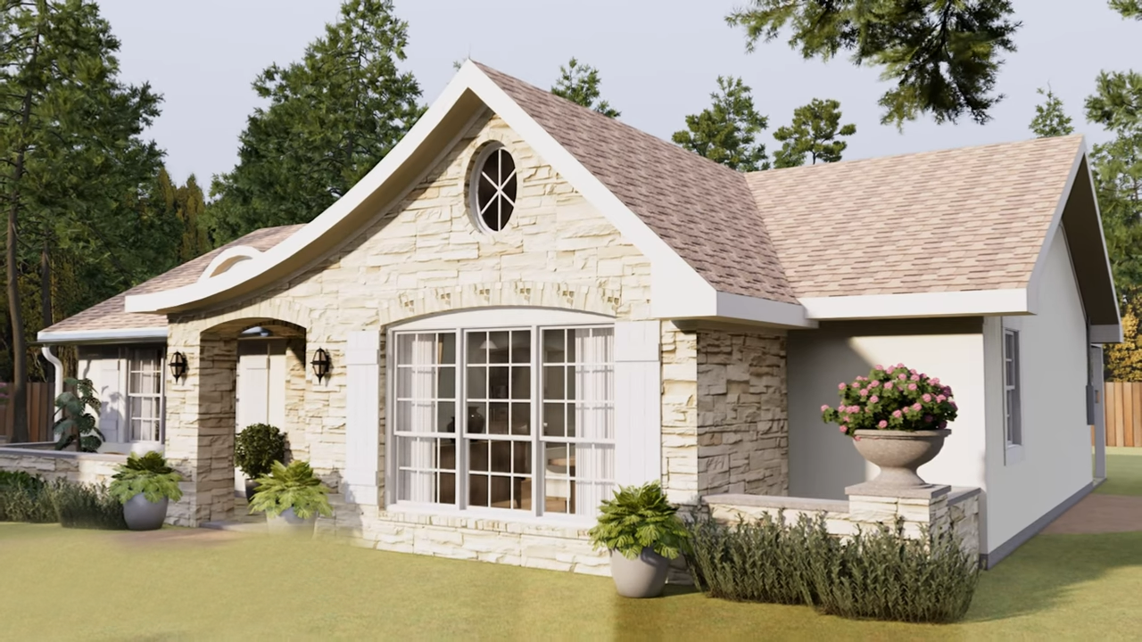 One Story Modern Tiny House Plan - Life Tiny House