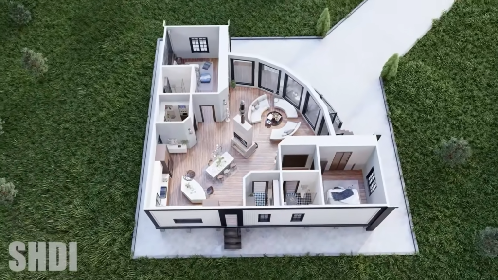 V Shaped Tiny House Floor Plan - Life Tiny House