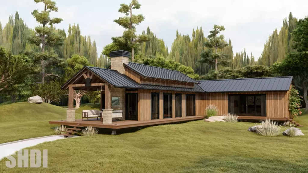 L Shaped Wooden Tiny House - Life Tiny House